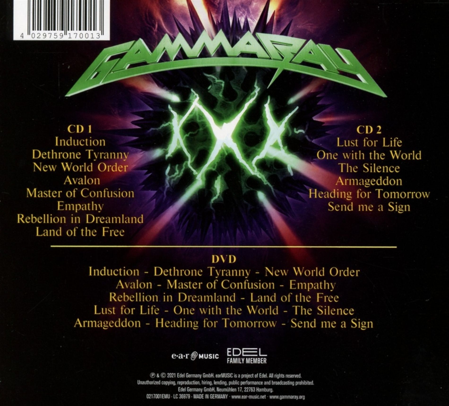 Gamma Ray – 30 Years Live Anniversary (2CD+DVD) | Metalkalve